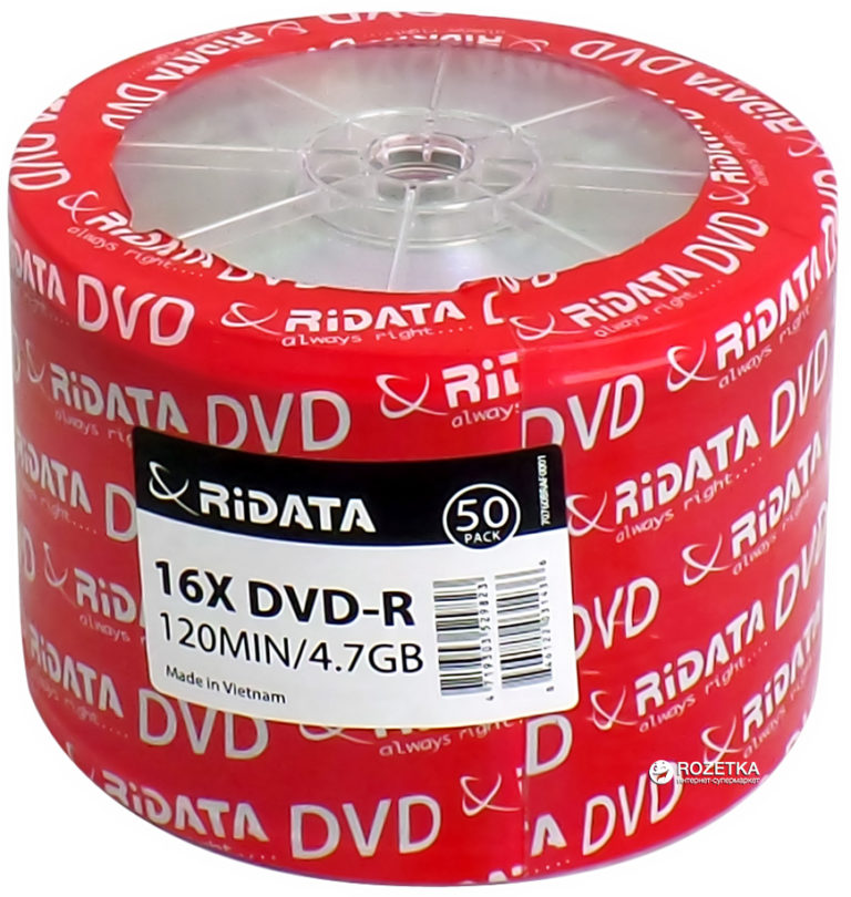 16X DVD-R RIDATA 50 PACK 4.7GB | Hiforit